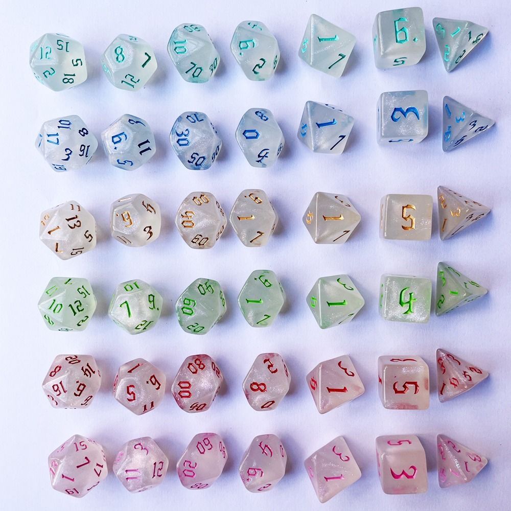 D12 D20 7-Die D4 D6 D8 D10 Game Dice Table Game DND Dice Polyhedral ...