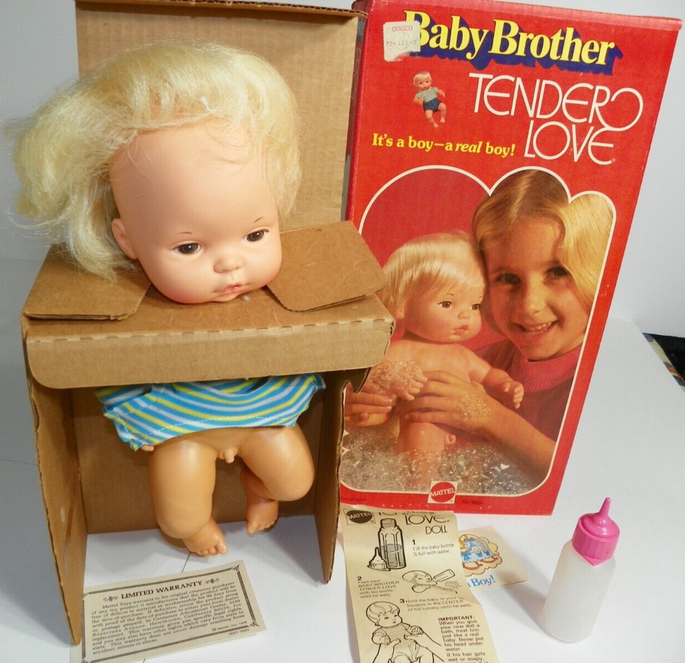 Vintage 1975 Mattel Tender Love Baby Brother Doll *NEW IN BOX ...