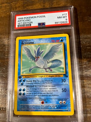 Pokemon 1999 Fossil ARTICUNO 1st Edition #17 PSA 8 RARE | eBay