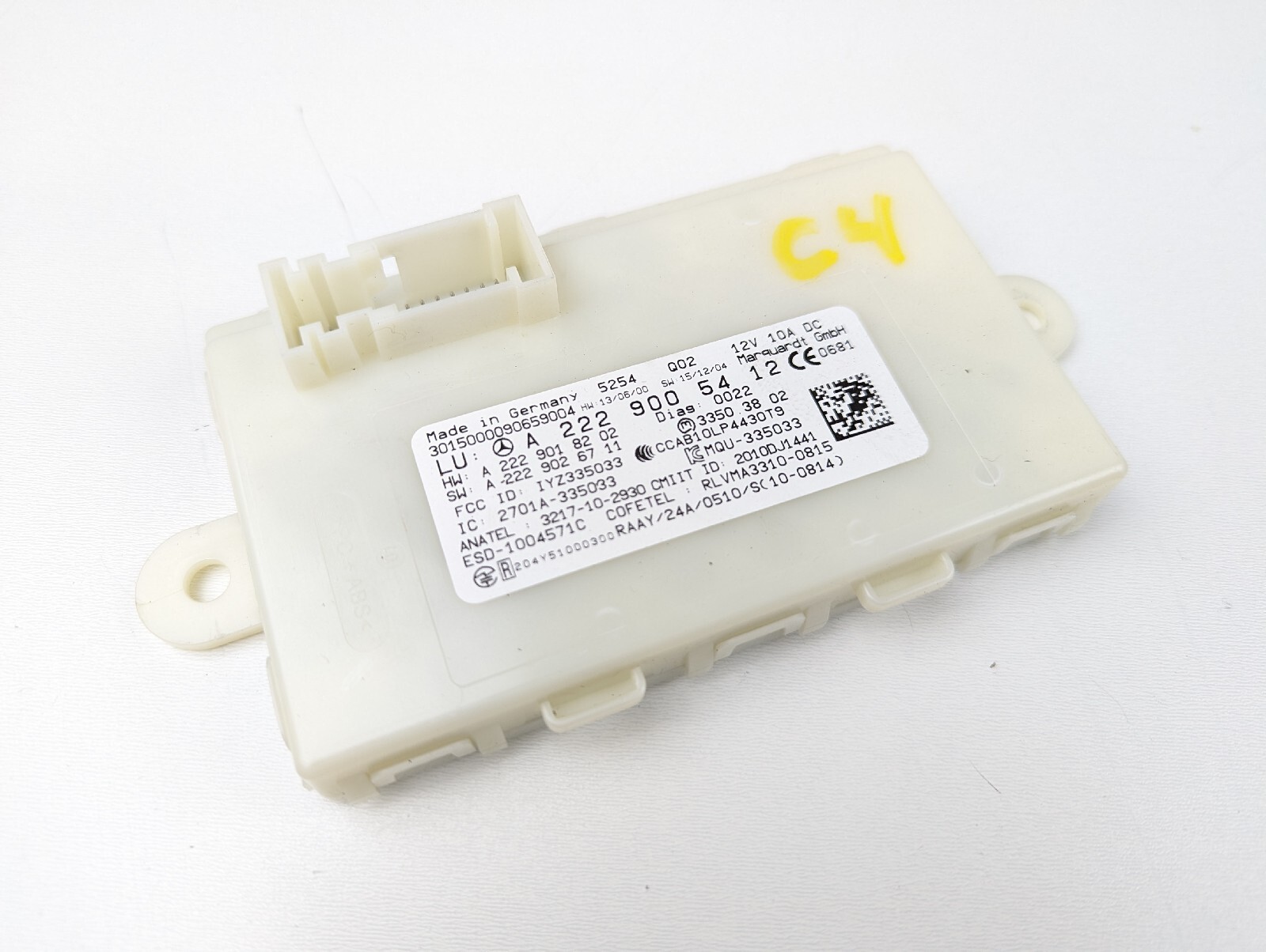 2015-2018 MERCEDES C300 W205 MULTIFUNCTION KEY KEYLESS ENTRY MODULE ...