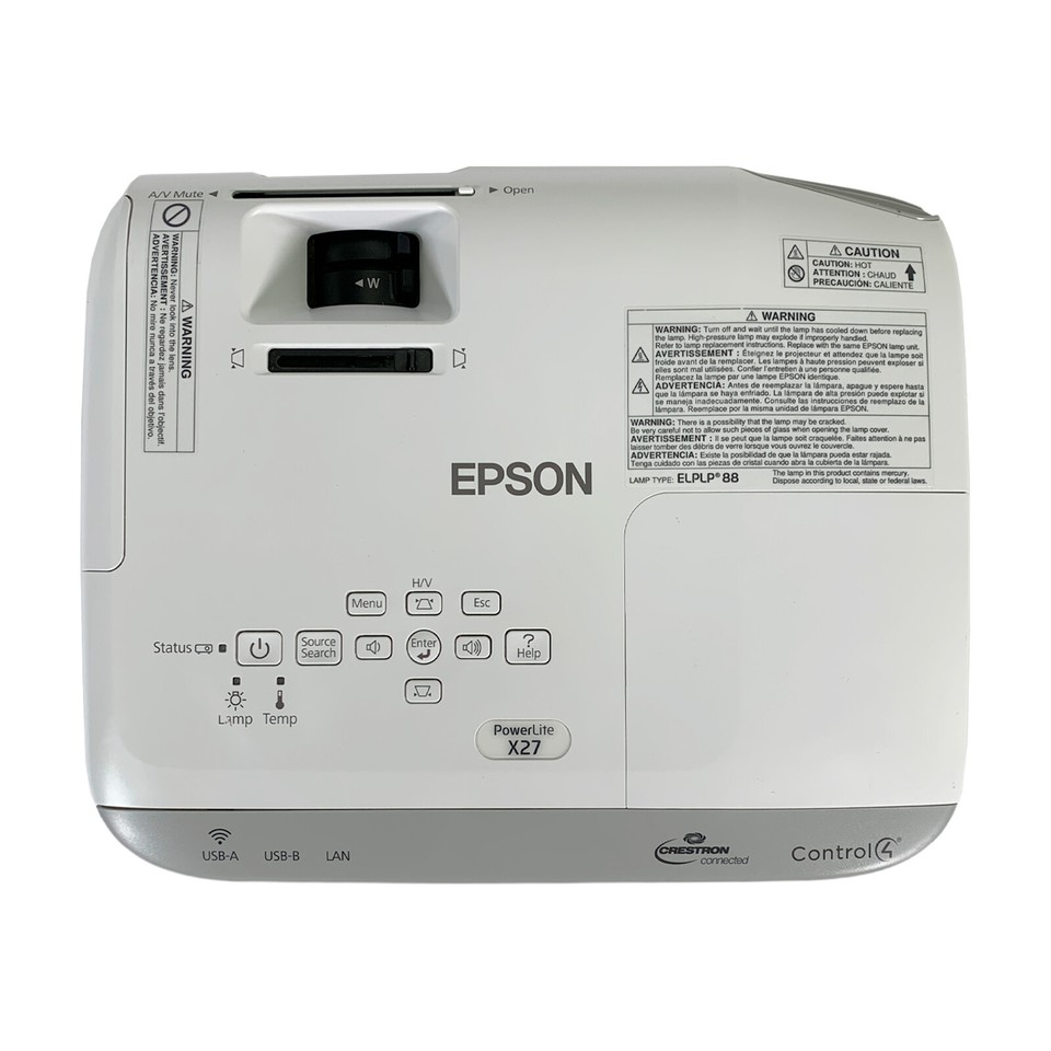 Epson PowerLite X27 3LCD Projector Business 2700 ANSI HDMI HD 1080i ...