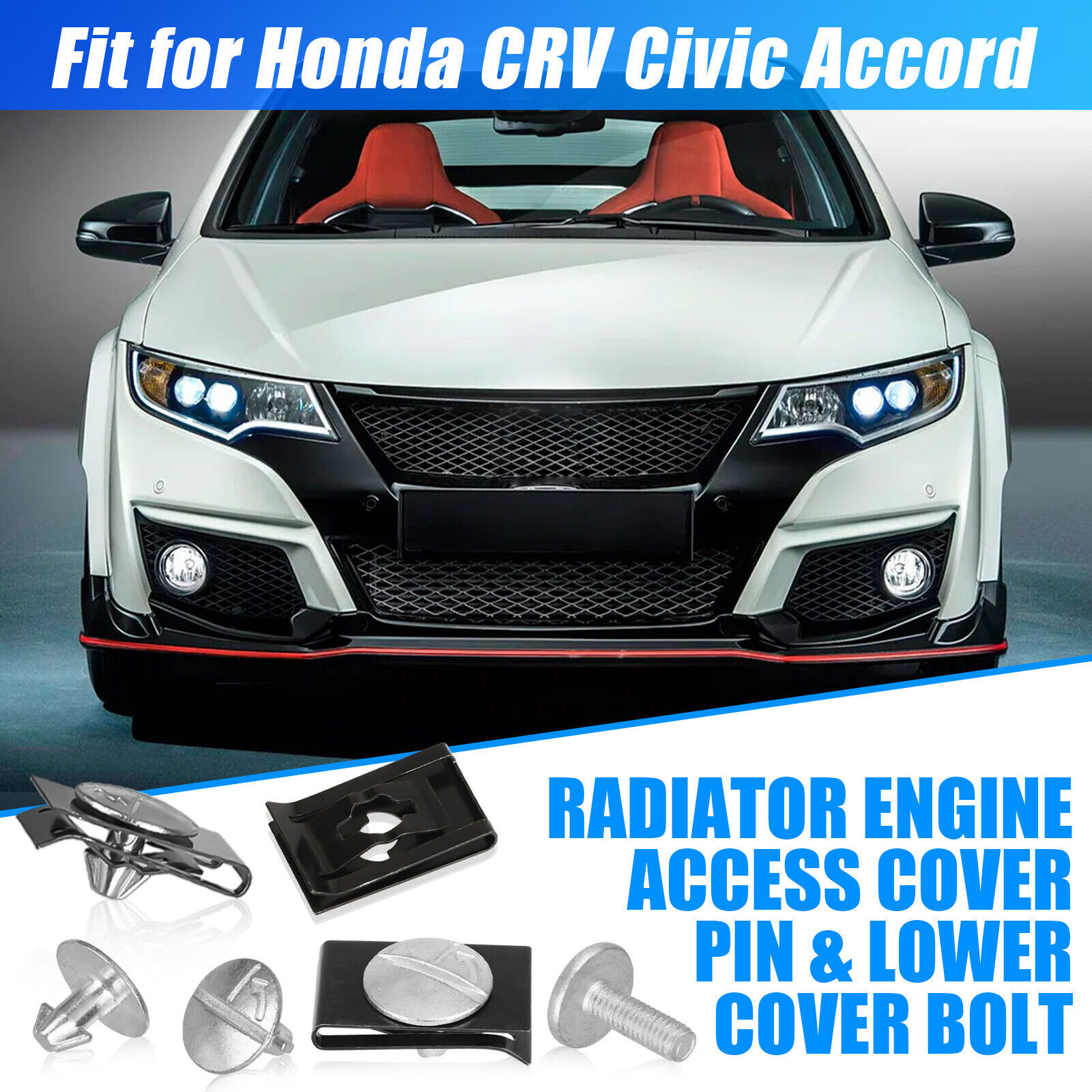 14PCS Lower Engine Cover Pin Screw Fit FOR Honda Accord Civic CRV ...