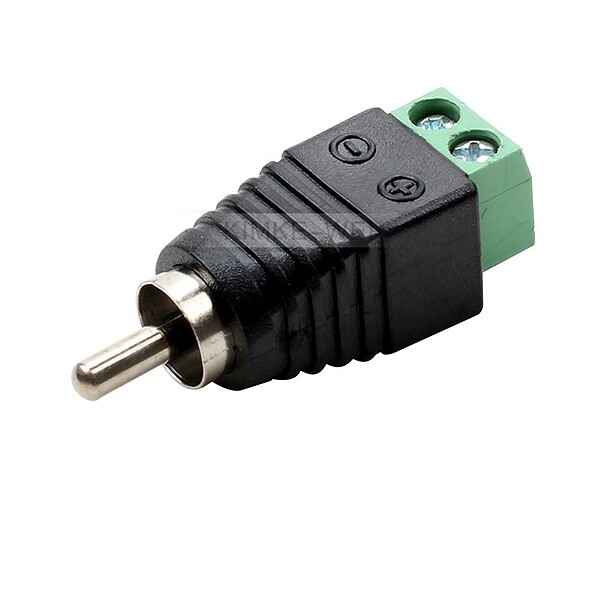 10x RCA Male Screw Terminal Connector -No Solder- AV Cable End Plug ...