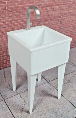 Wash Basin Model Prop 1/10 1/12 scale Shop Garage Dollhouse Accessory ...