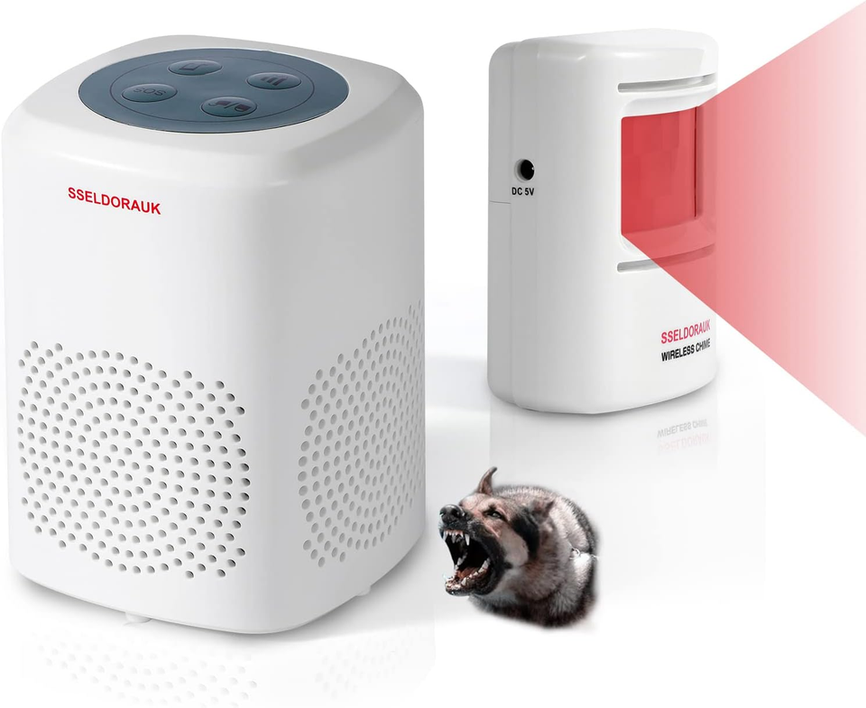 Dog Barking Alarm Motion Sensor - 1000 Feet Wireless Home Security ...