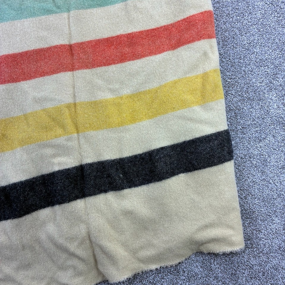 VTG 60s JC Penney Polar Star Golden Dawn 100% Wool Striped Blanket ...