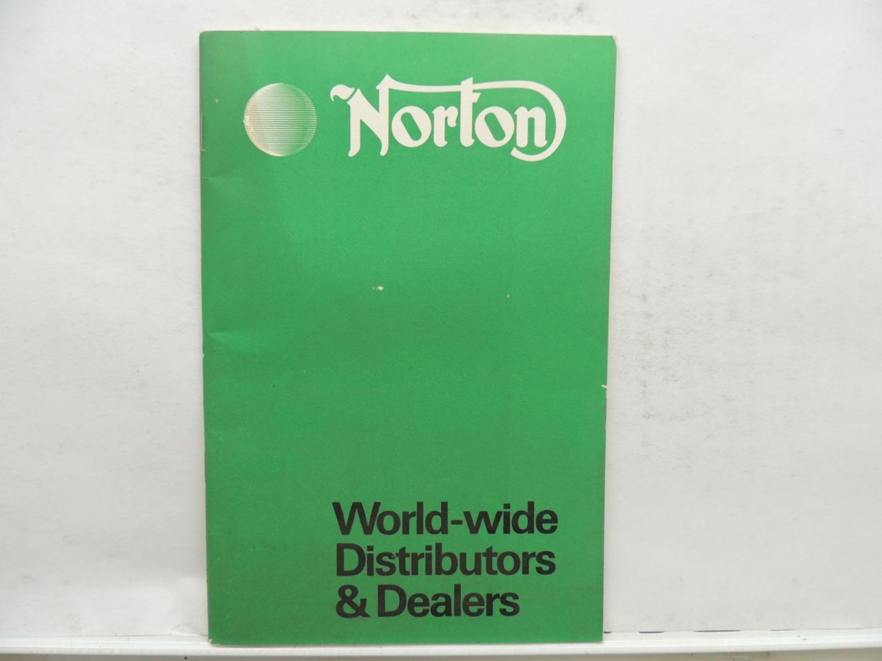 Norton World Wide Distributors & Dealers Motorcycle Book Catalog List ...