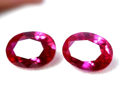1.35 Ct Natural Red Ruby Pair For Jewelry GGL Certified (7 x 5 mm ...