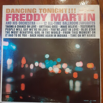 Freddy Martin And His Orchestra Dancing Tonight Vinyl 1963 Kapp RECORD ...