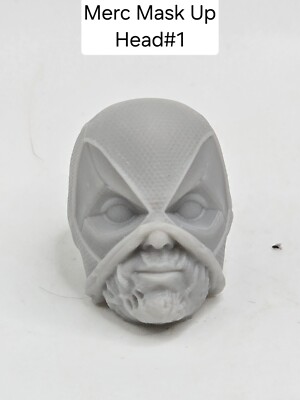 3d Printed RED MOUTHY MERCENARY MASK UP HEAD#1 1:12 6" Classified ...