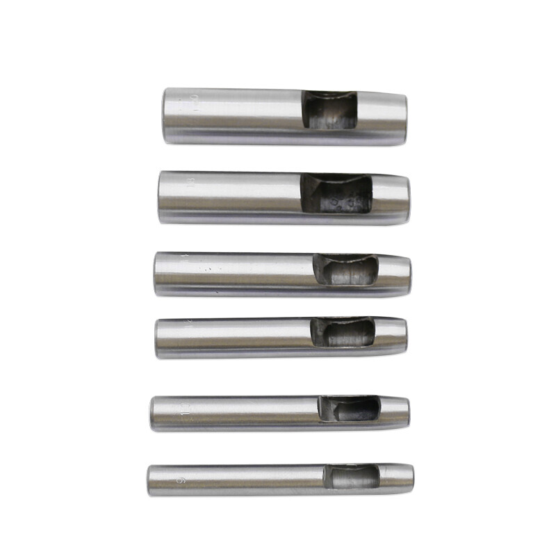 DIY Craft Round Steel Leather Punch Hole Tools Puncher Carbon Tool Sets ...