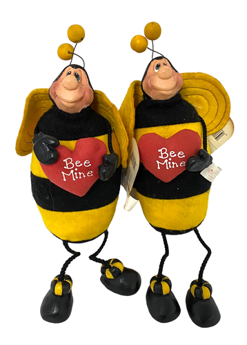 Lot of 2 Russ Berrie Kathleen Kelly Mr. Bumble Bee Dangle Legs With ...