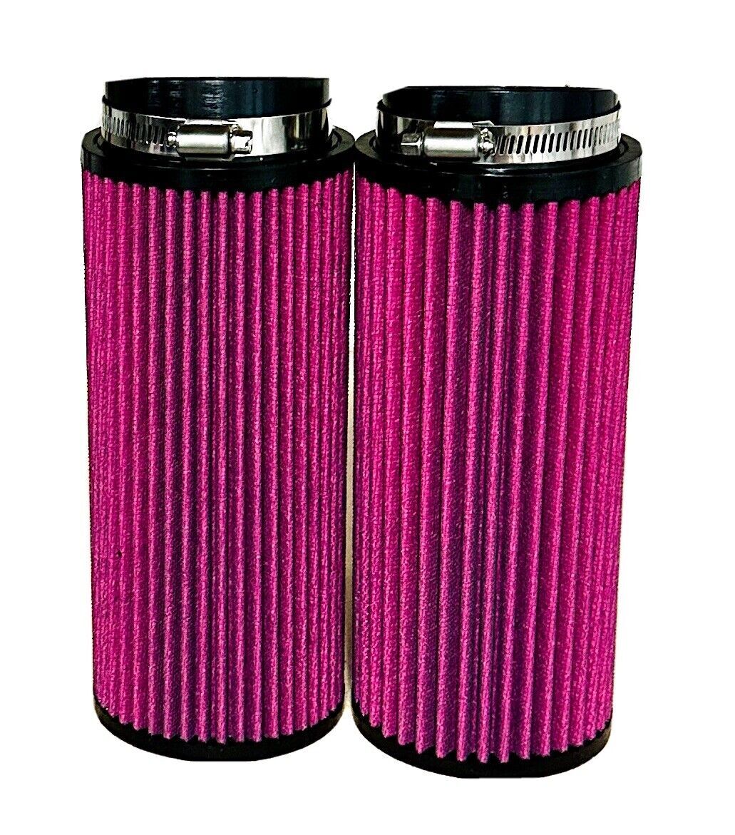 Banshee Keihin PWK Carb 8” Air Filters 8 Inch K&N Style Long Red Filter ...