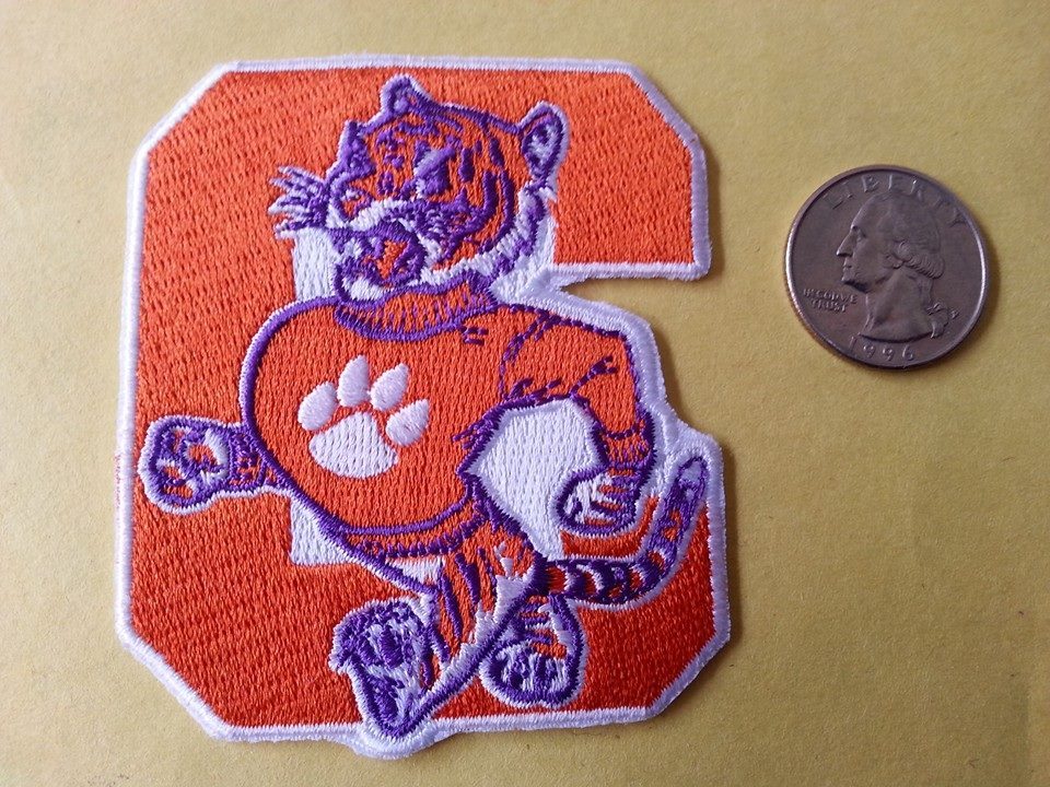 CLEMSON U - Clemson Tigers RARE Vintage Embroidered Iron On Patch (NCAA ...