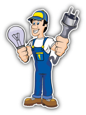 Electrician Man Funny Cartoon Car Bumper Sticker Decal ''SIZES'' | eBay