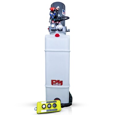 KTI 12V Double-Acting Hydraulic Pump - Poly Reservoir | eBay