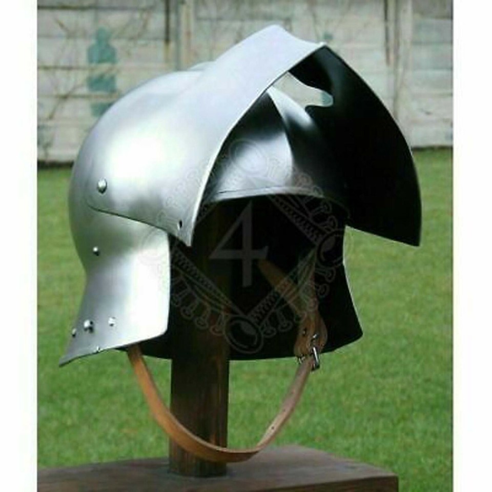 ieval Gothic German Sallet Replica preowned leather armor knight helmet ...