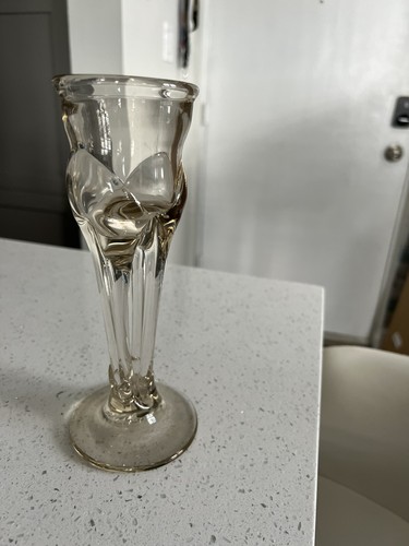 JAMES WAYNE Studio Vintage Art Glass Organic Tulip Wine Glass Goblet 8. ...