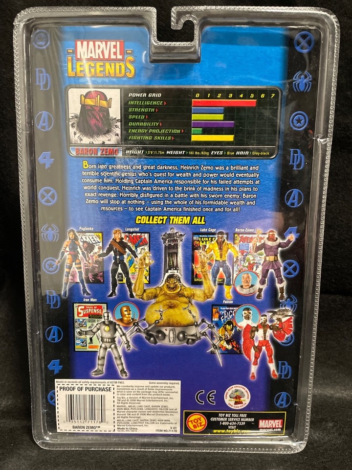 Marvel Legends Baron Zemo Mojo BAF Series 2006 ToyBiz SEALED | eBay