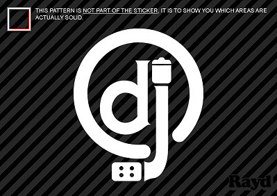 (2x) dj Sticker Die Cut Decal logo turntables ministry | eBay
