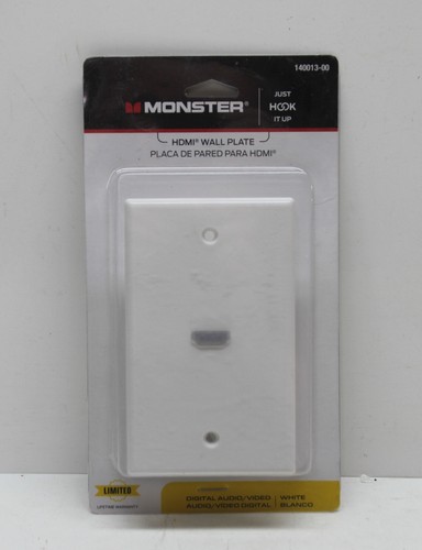 Monster Cable Just Hook It Up 140013-00 HDMI Outlet Wall Plate - White ...
