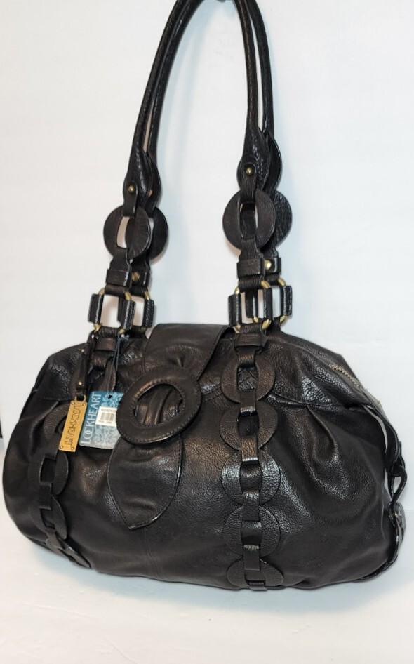 LOCKHEART MOD GEO CAMERON VINTAGE Y2K LEATHER MULT-POCKET SHOULDER ...