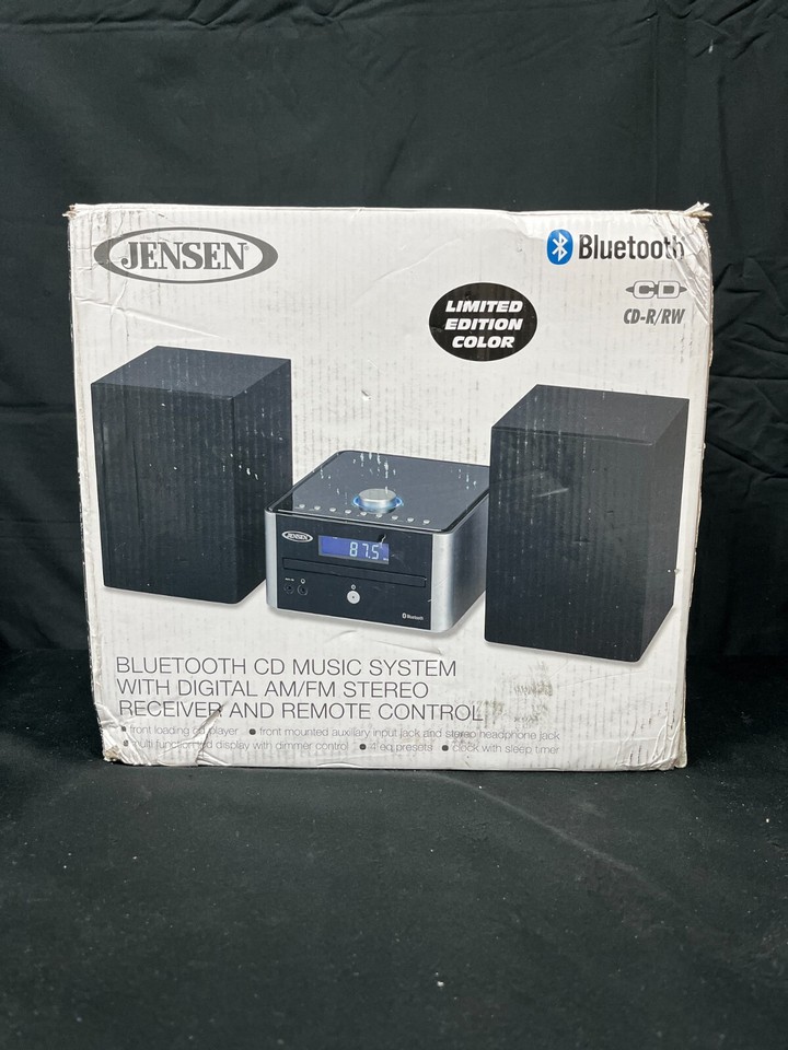 Jensen Black Bluetooth CD Music System With Digital AM FM Stereo ...