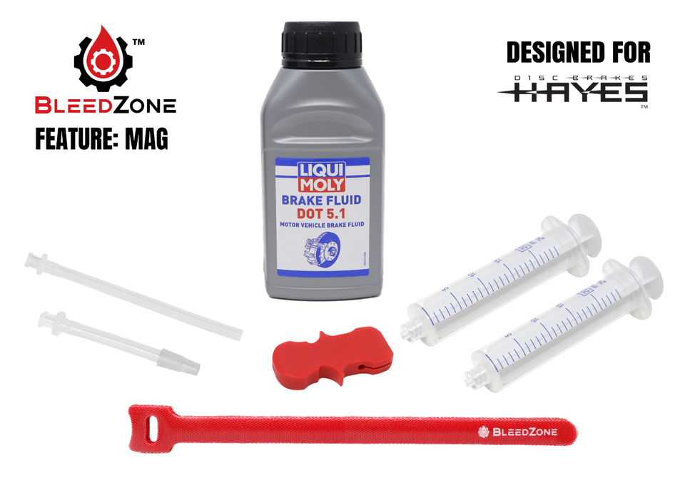 Bleed Kit for Hayes Hydraulic Brakes with DOT 5.1 Fluid for Stroker ...