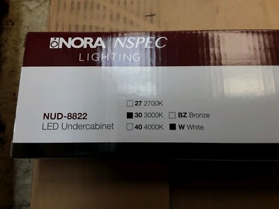NORA NSPEC NUD-8822 22" LED UNDERCABINET LIGHT 3000K | eBay