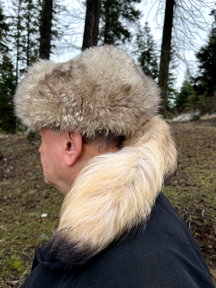 Mountain Man Genuine Fur Survival Hat /Trapper Hat with Genuine Fox ...