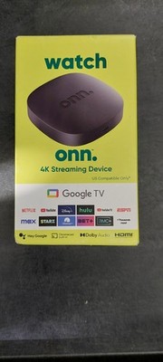 Open Box Onn Google TV 4K UHD Streaming Device with Voice Remote ...