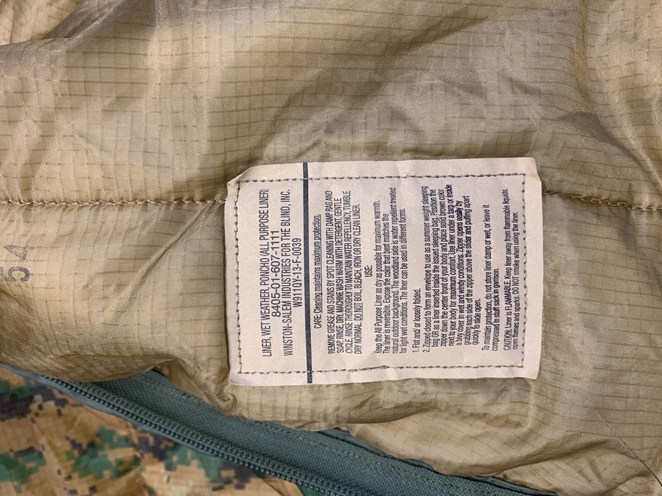 USMC Zippered Poncho Liner Woobie Blanket MARPAT | eBay