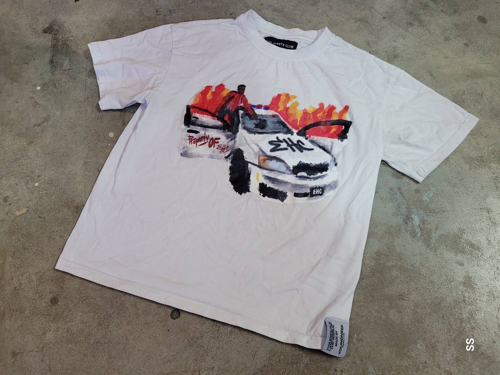 Evil Hearts Club EHC Symbolic 100% White Cop Car Tee … - Gem