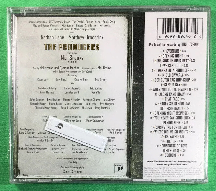 The Producers [Original Broadway Cast Recording] (CD 2001) Brand New 696998964624 | eBay