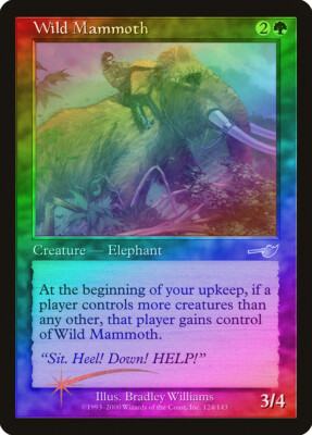 Wild Mammoth FOIL Nemesis NM Green Uncommon MAGIC THE GATHERING CARD ...