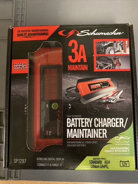 Schumacher SP1297 12V 3 Amp Automatic Battery Charger Maintainer -ADW ...