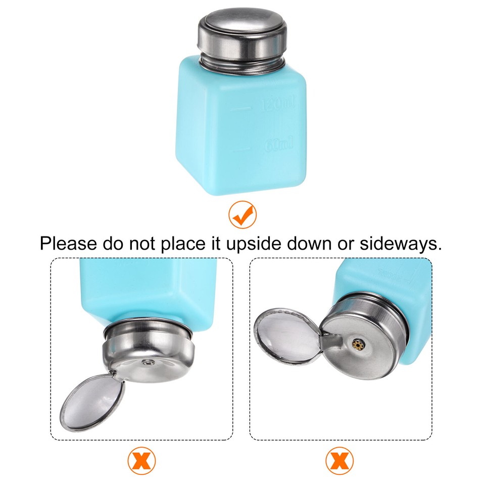 4PCS 180ML(6oz) Push Down Alcohol Dispenser Pump Liquid Press Bottles ...