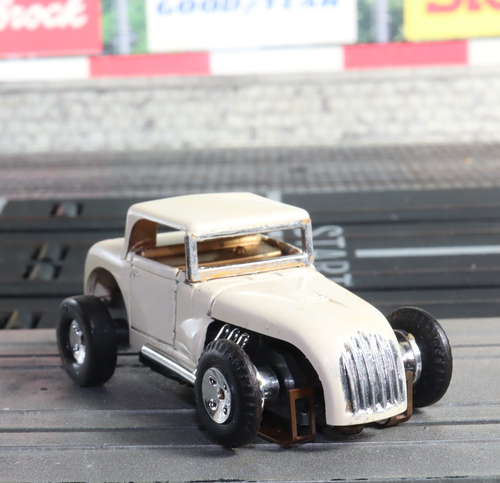 Aurora Tjet Hot Rod Coupe {#1366)& 60's Closed Rivet Chassis + w/Pro 10 ...