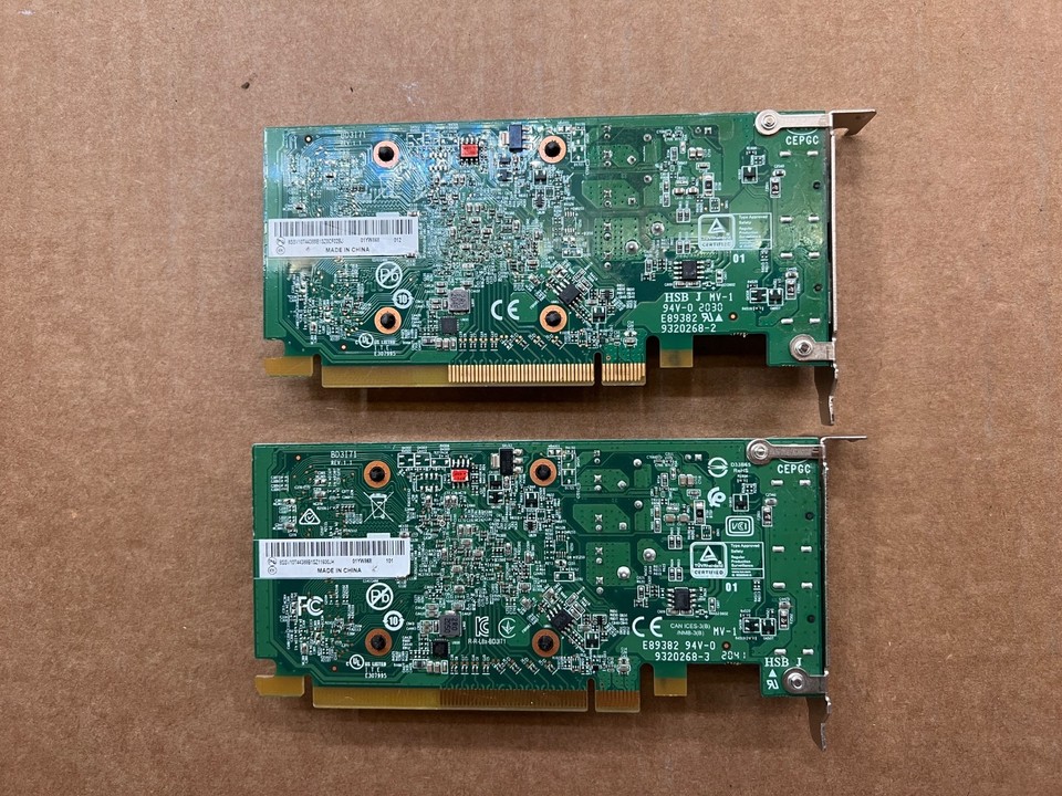 LOT OF 2 Lenovo AMD RADEON 520 R520 2GB DDR5 GPU 01YW868 Low Profile ...