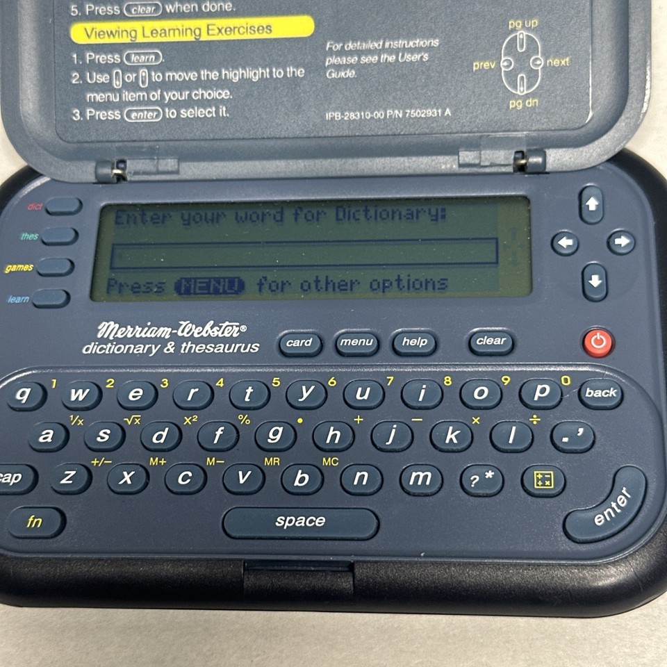 Franklin MWD-1440 Merriam-Webster Electronic Dictionary Thesaurus ...