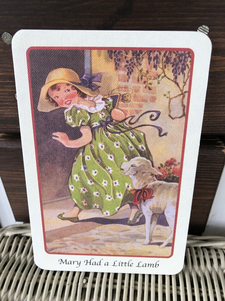 Vintage Nursery Rhyme Illustrations Vintage Fabric, 40's Nursery Rhyme