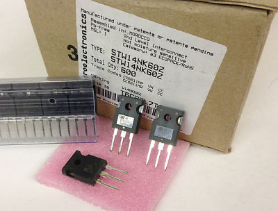 3 pieces STW14NK60Z | N-CHANNEL MOSFET Zener-Protected | 600V | 14A ...