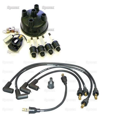 Complete Tune-Up Kit for Ford 8N Tractor Plugs Points Rotor Cap Wires ...