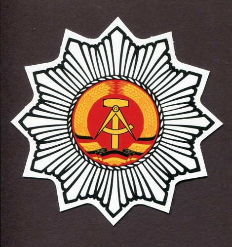 DDR East Germany German VOPO Volkspolizei MdI Die Cut Sticker 3.625 ...