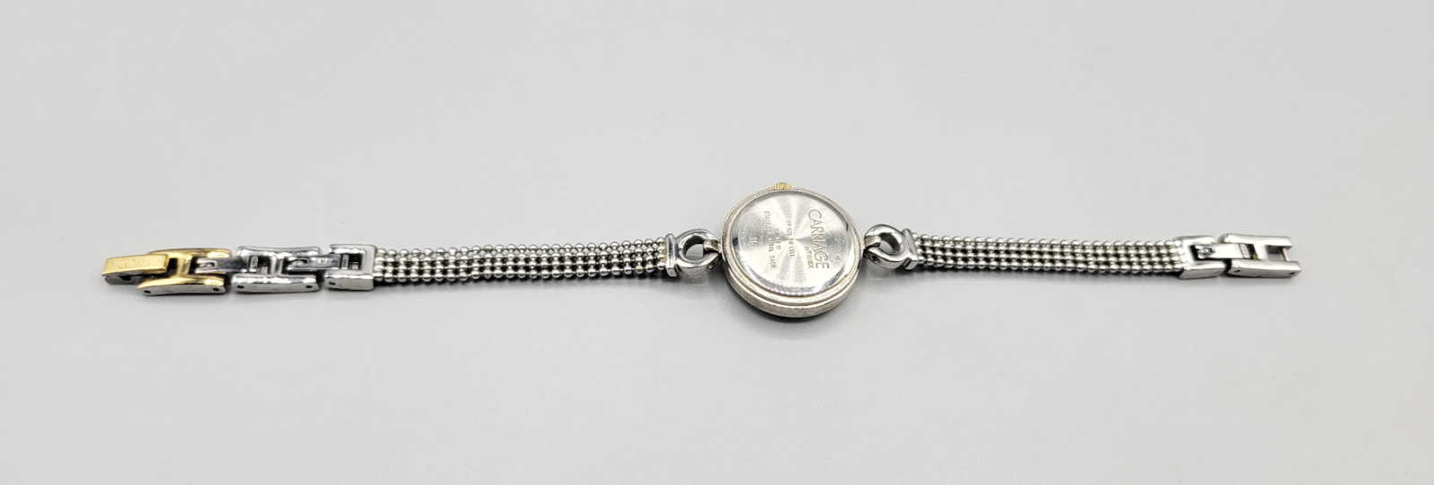 Carriage by Timex SR626SW Women's Gold Silver Tone Chain Link Quartz ...