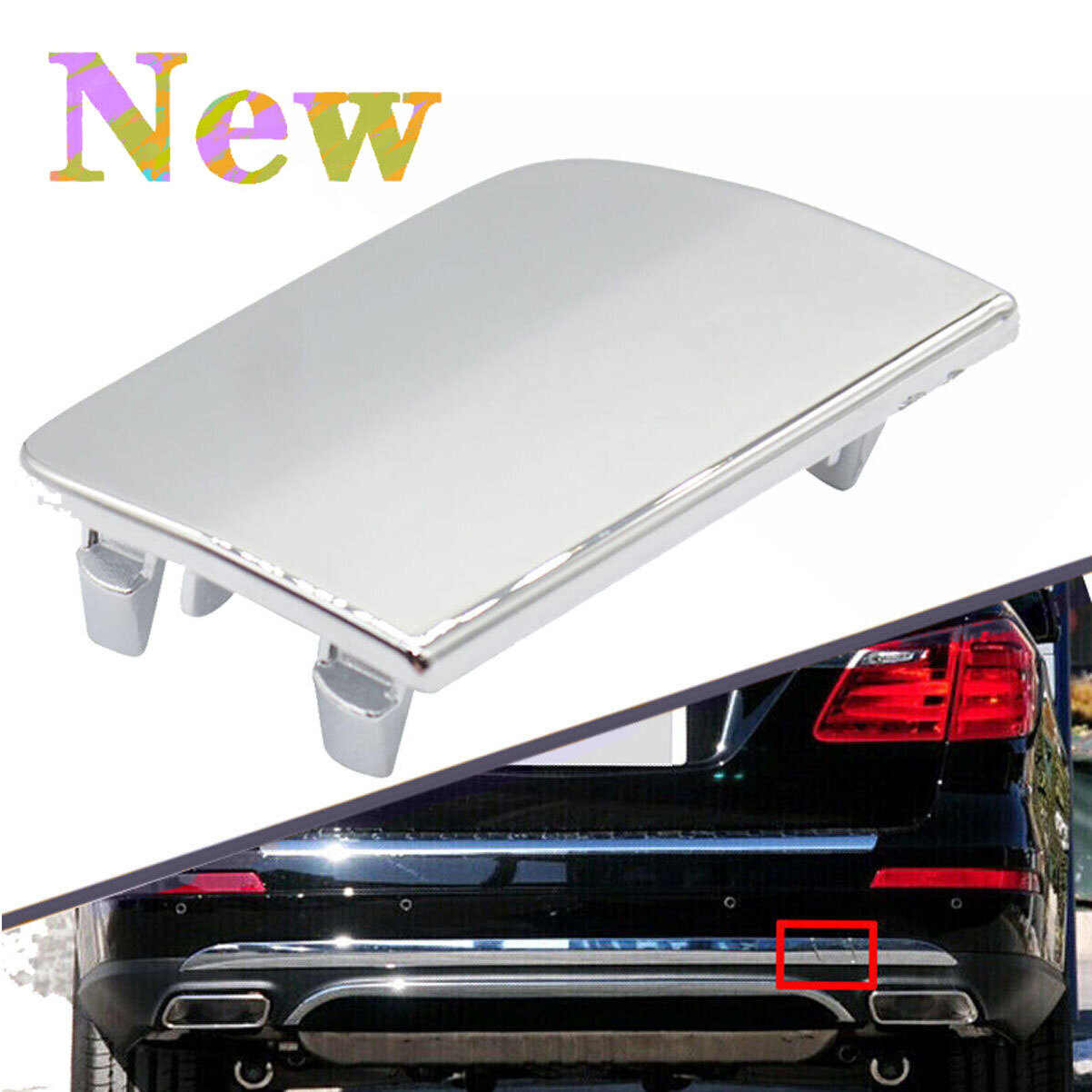 Rear Bumper Tow Hook Cover Fit Mercedes-Benz GL X166 13-16 GLE GLS450 ...
