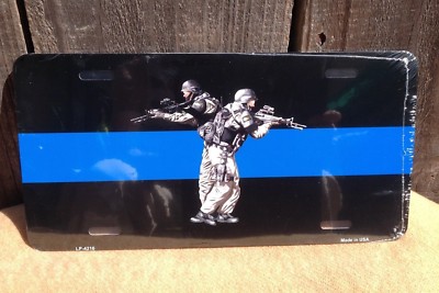 Thin Blue Line Police SWAT Police Auto Car Truck Tag Metal Novelty ...