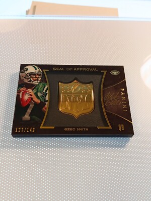 2014 BLACK/GOLD SEAL OF APPROVAL NFL SHIELD GOLD SRL#127/149 GENO SMITH ...