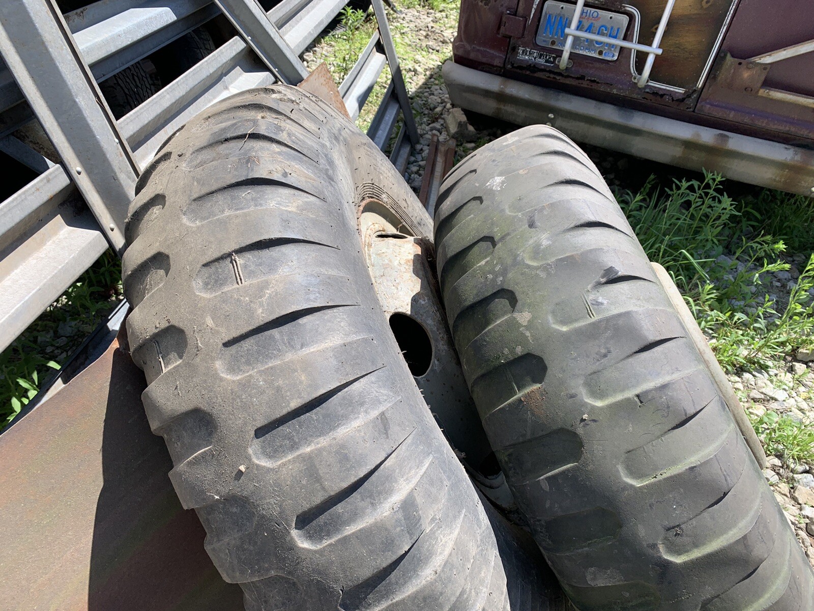 11.00 - 20 WHEEL & TIRE 10 Lug Dually Split Rim MILITARY | eBay