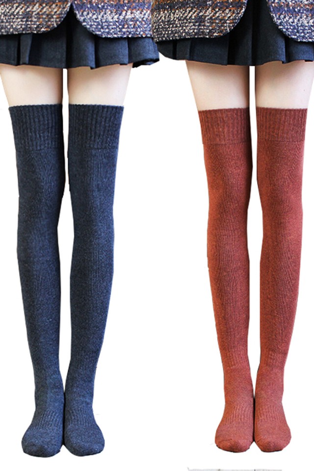 Extra Warm Knee Long Socks,Winter Over Knee Socks,Non Slip Long Winter ...